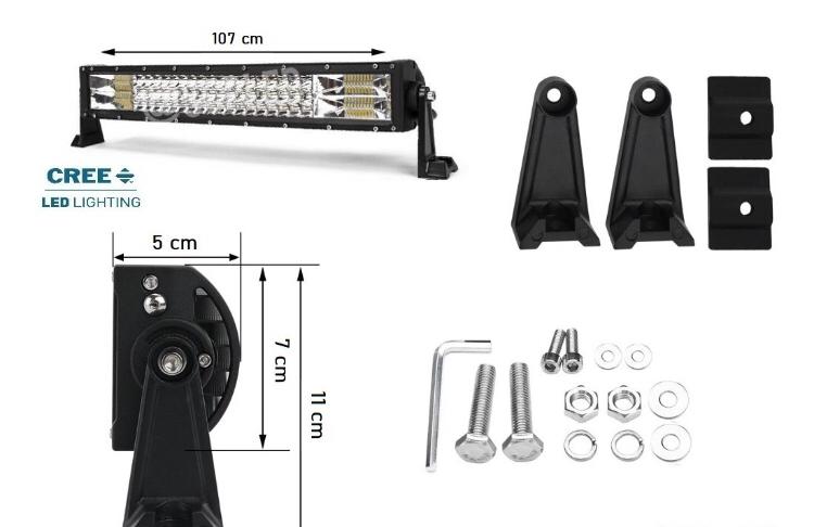 Casa das Led´s - Barra Led Reta 42 Pol 576w Lente 7d Cree 1,06m